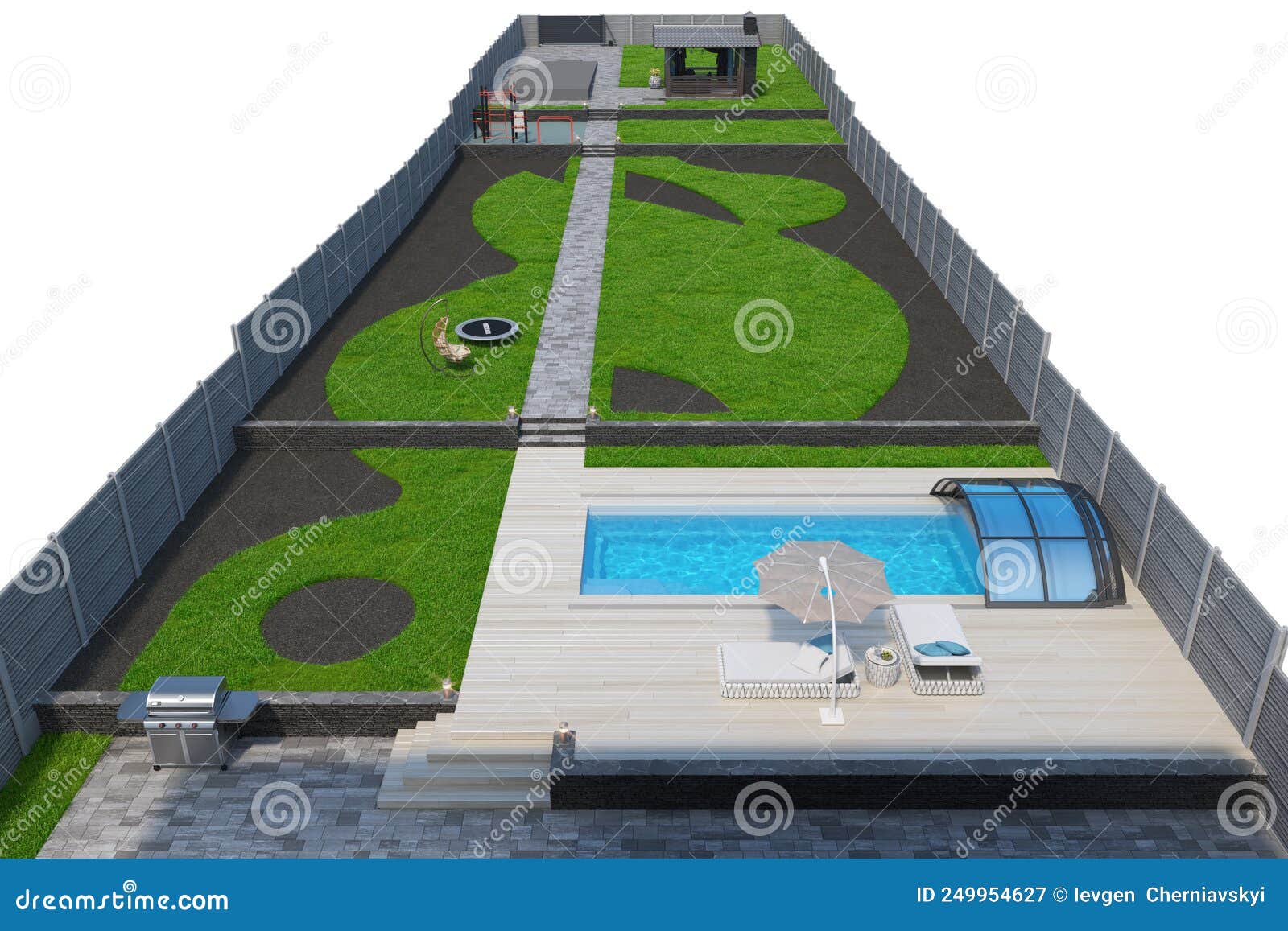 Backyard Master Plan, 2d Sketch Stock Photo | CartoonDealer.com #71898564