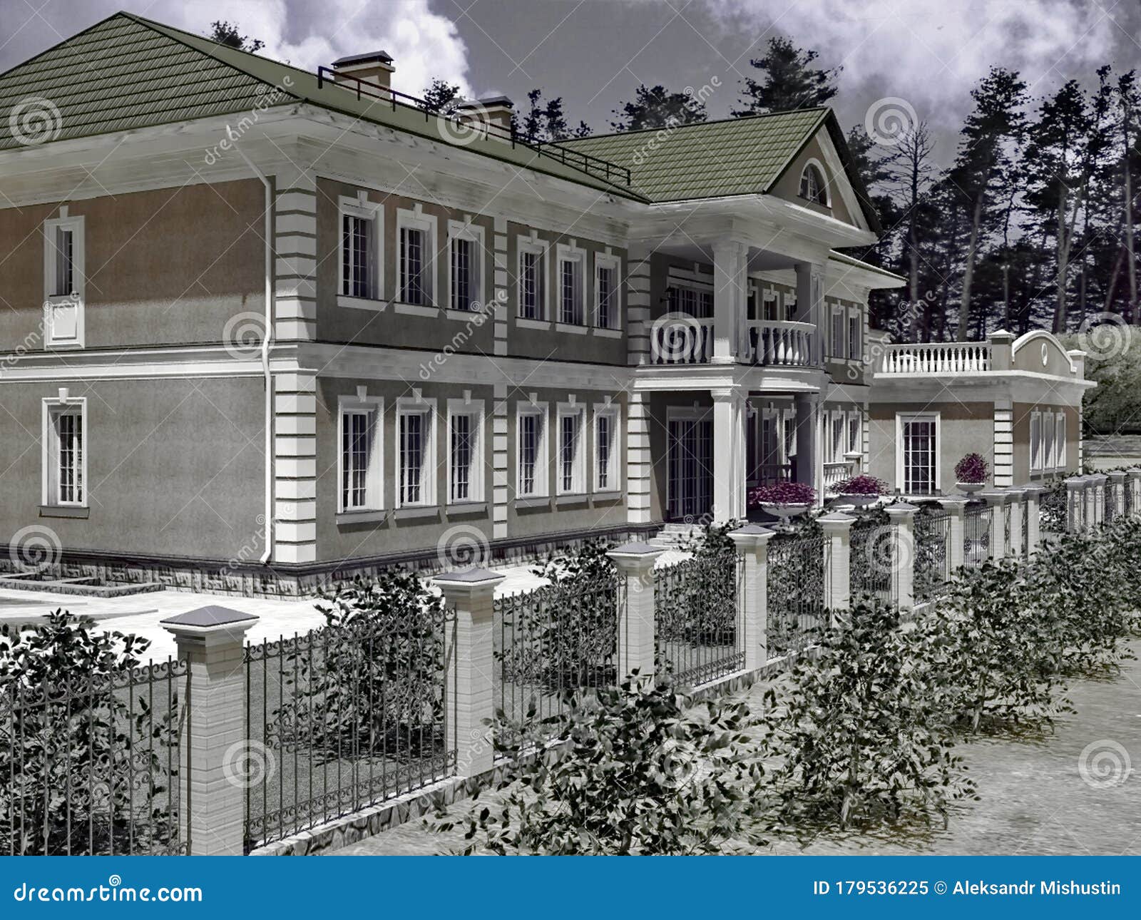 Residential Estate Complex stock illustration. Illustration of housing ...