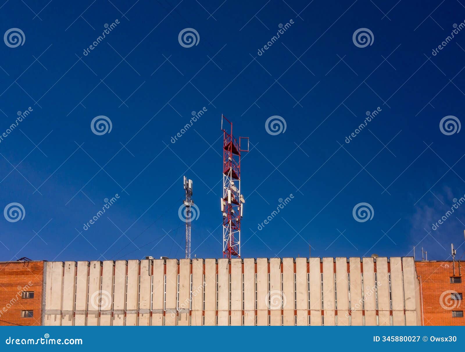 Residential Home with an Installed Cell Tower Stock Image - Image of ...