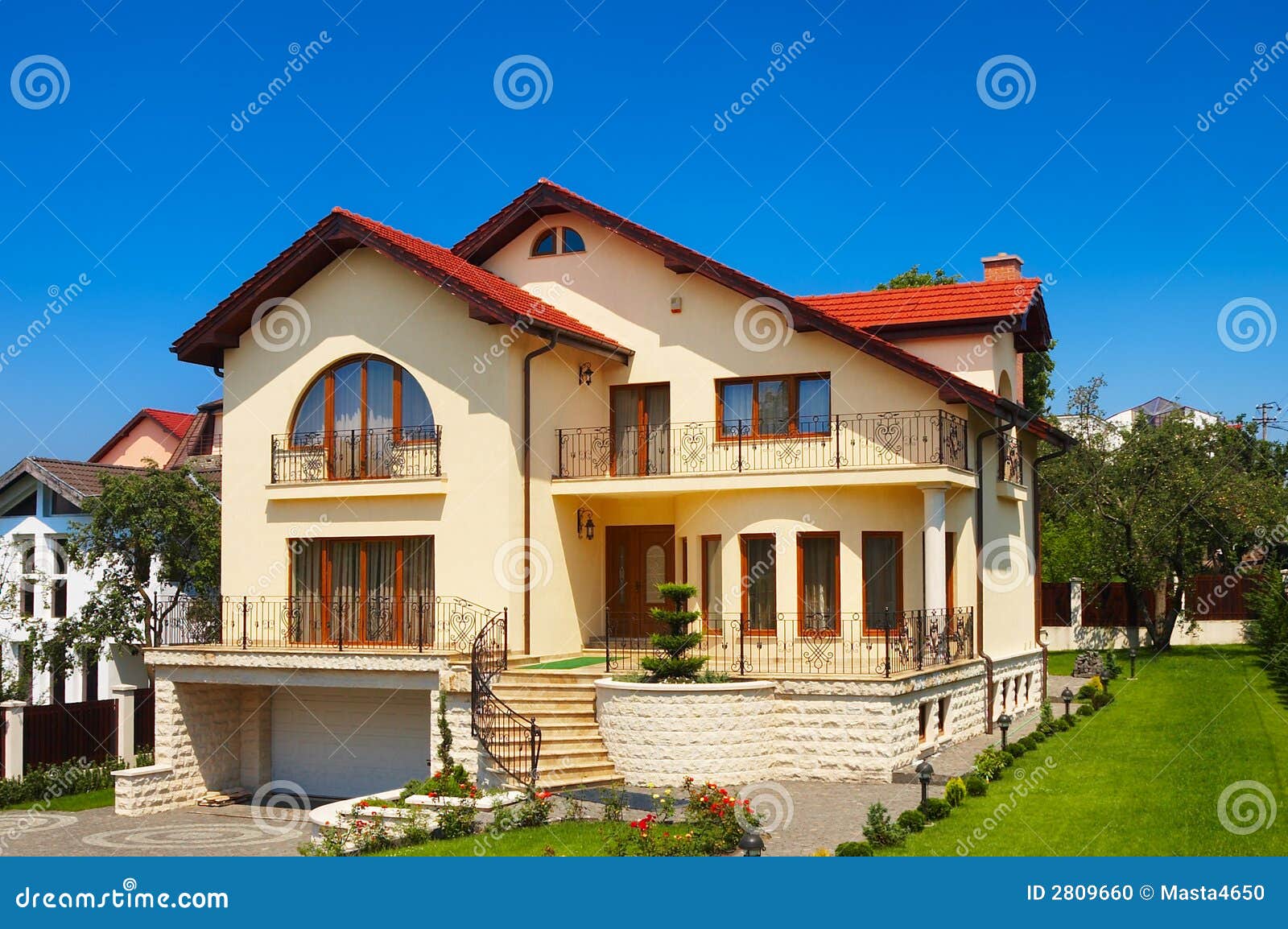 Residential House stock photo. Image of chimney, architecture - 2809660