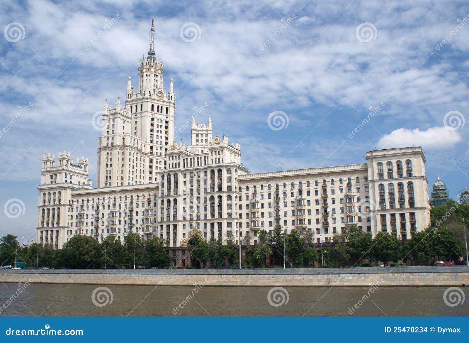 Residential House Facade in Moscow Stock Photo - Image of object, spire ...