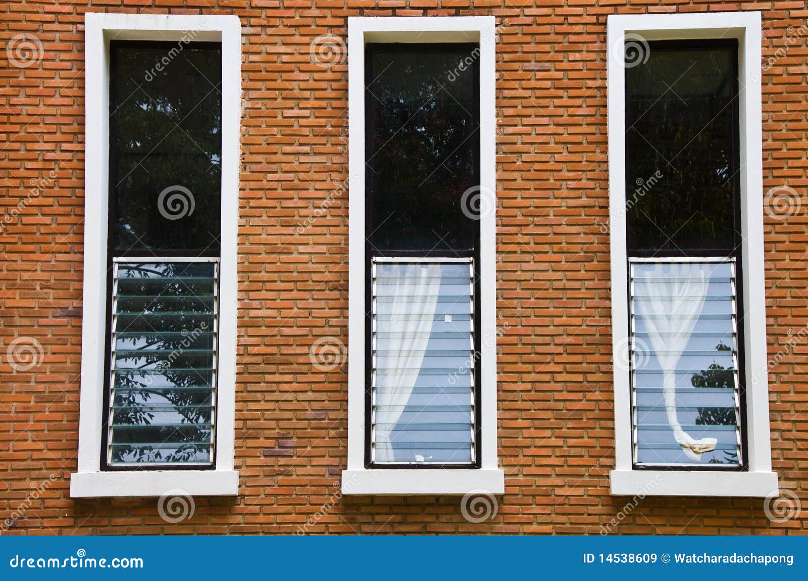 Residential House with Small Window Stock Image - Image of residence ...