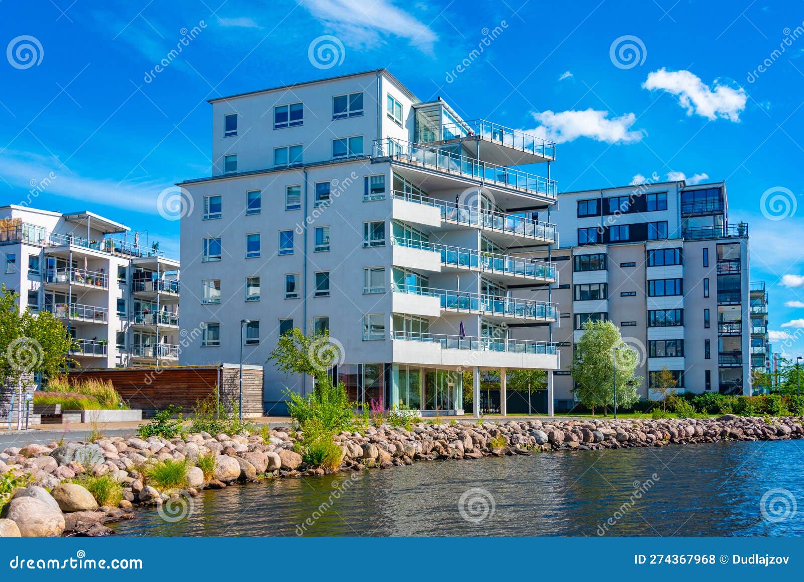 Residential Houses in Swedish Town Jonkoping Stock Photo - Image of ...