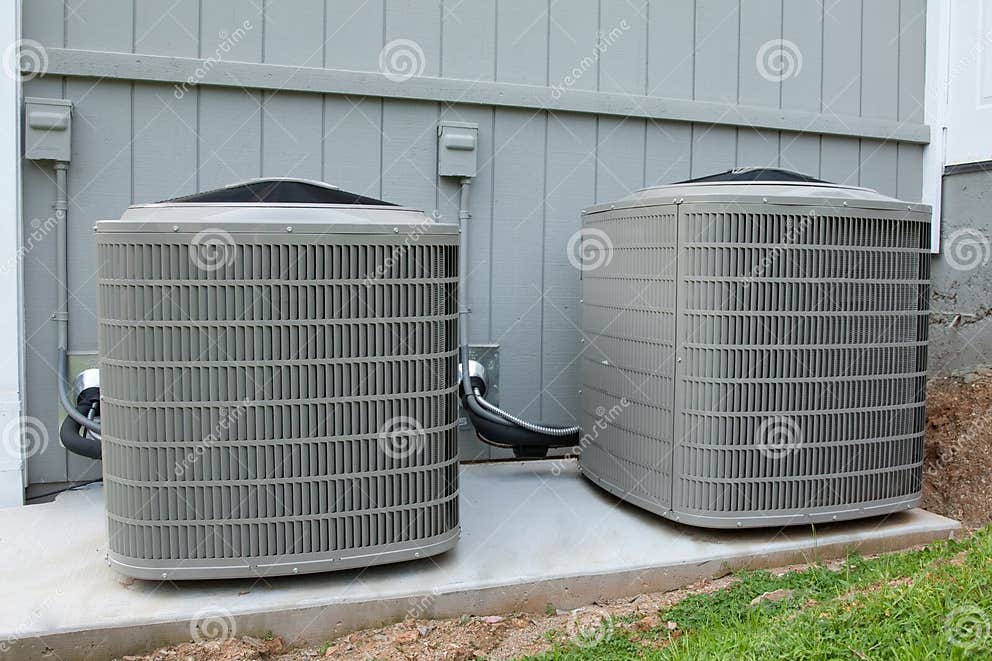 Residential HVAC Units stock image. Image of heat, house - 17330471