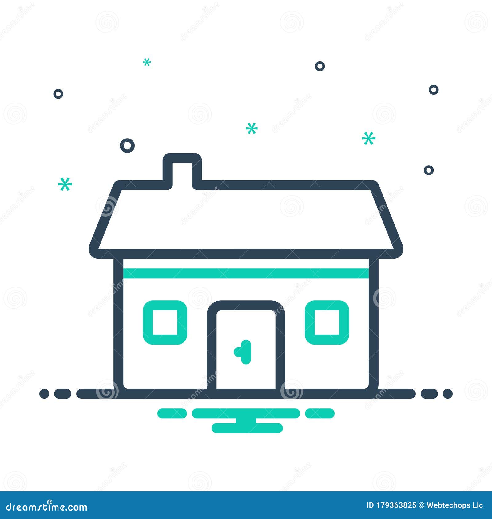 Mix Icon for Residential, Dwelling and Abode Stock Vector ...