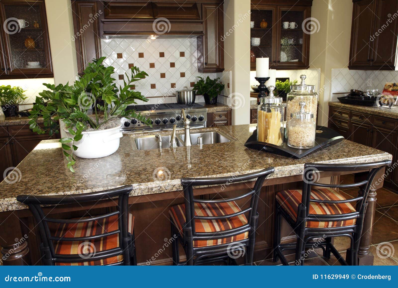 Residential kitchen stock image. Image of decor, steel - 11629949