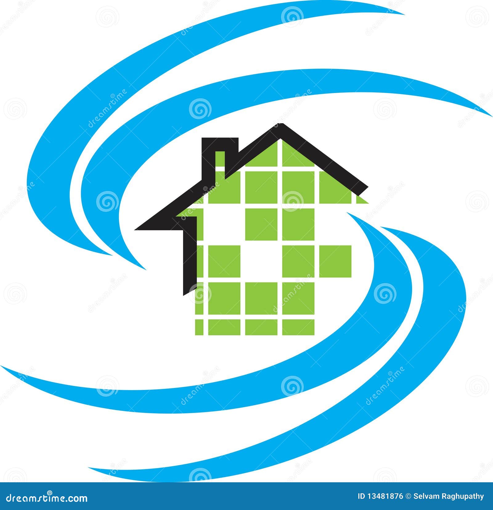 Residential logo stock vector. Illustration of real, painting - 13481876