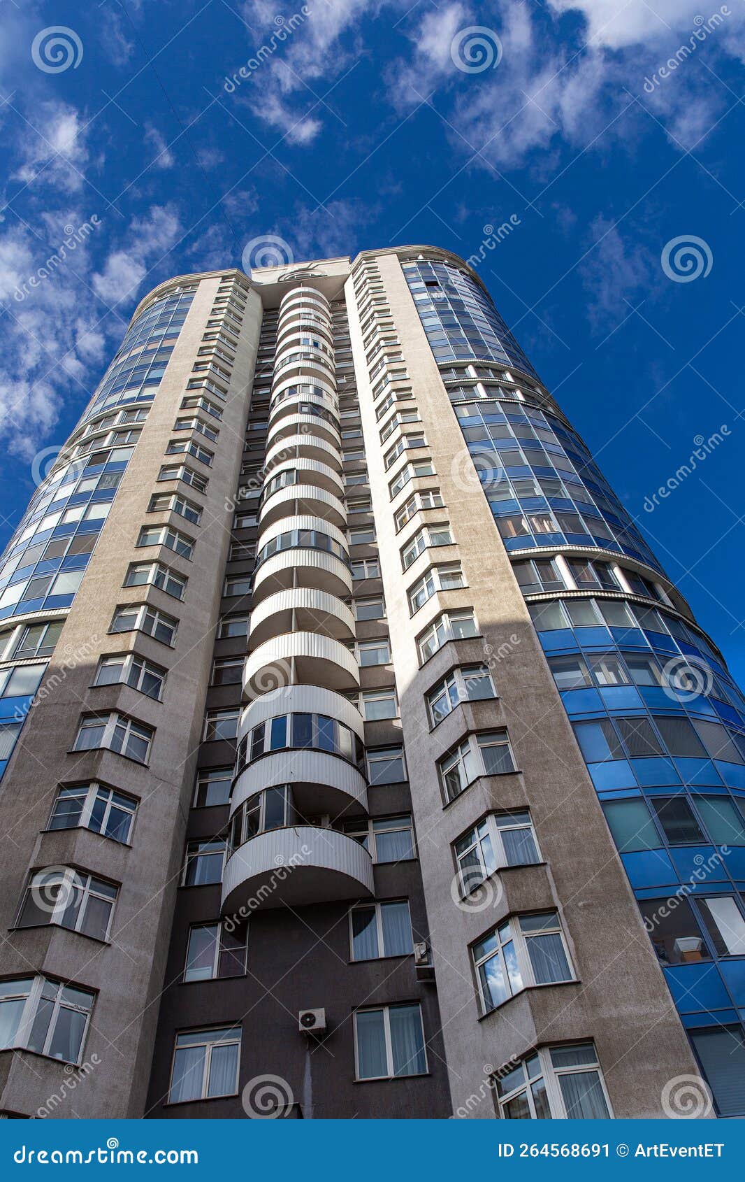 Residential Multi-storey Building. Bottom View Editorial Photo - Image ...