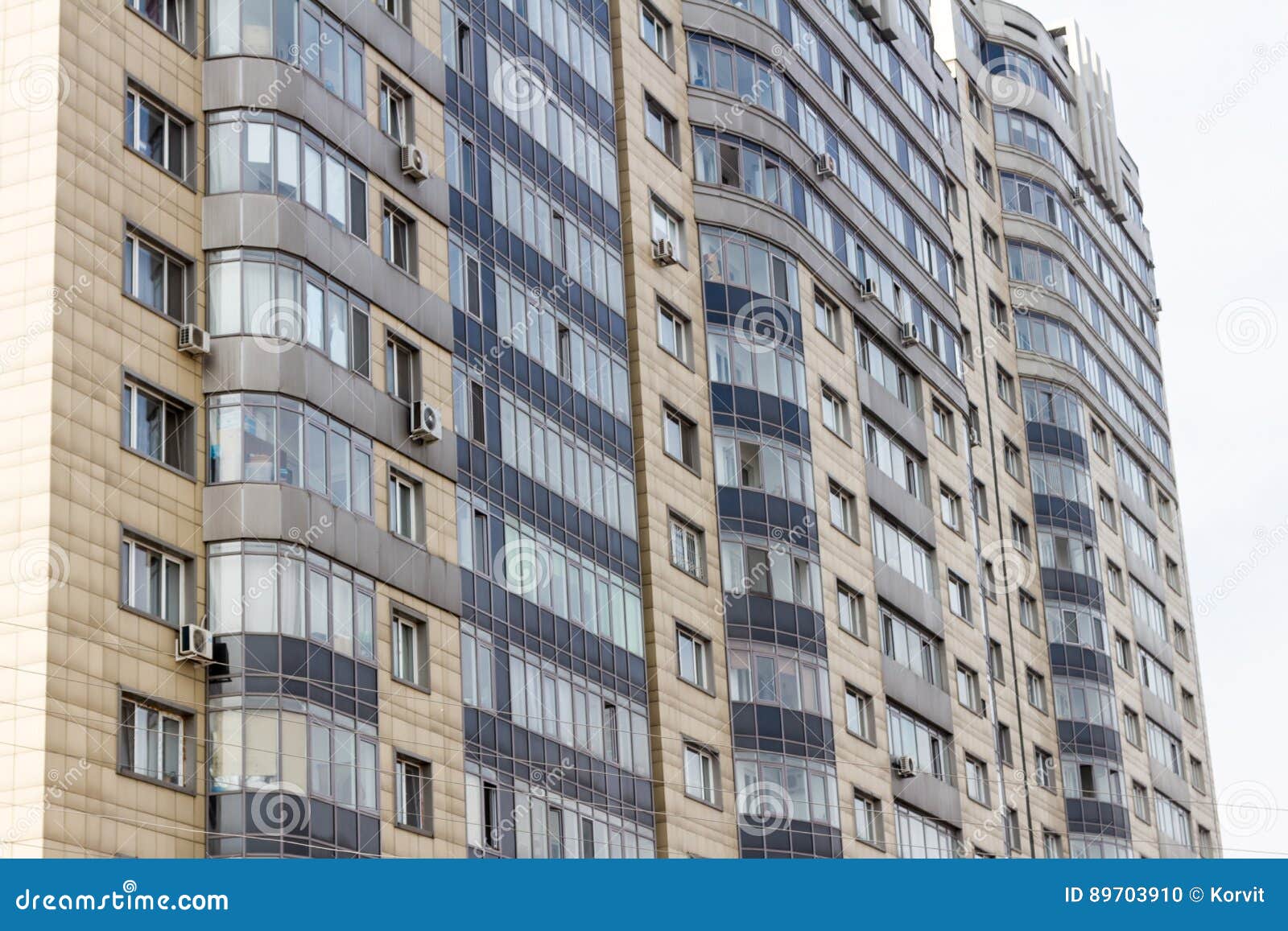 Residential Multi-storey Building Stock Photo - Image of flat, balcony ...