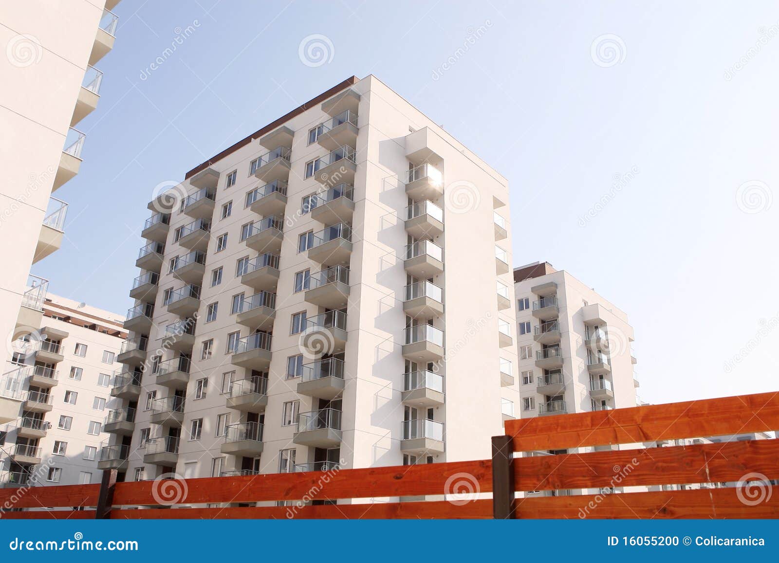 Residential park stock photo. Image of apartments, block - 16055200