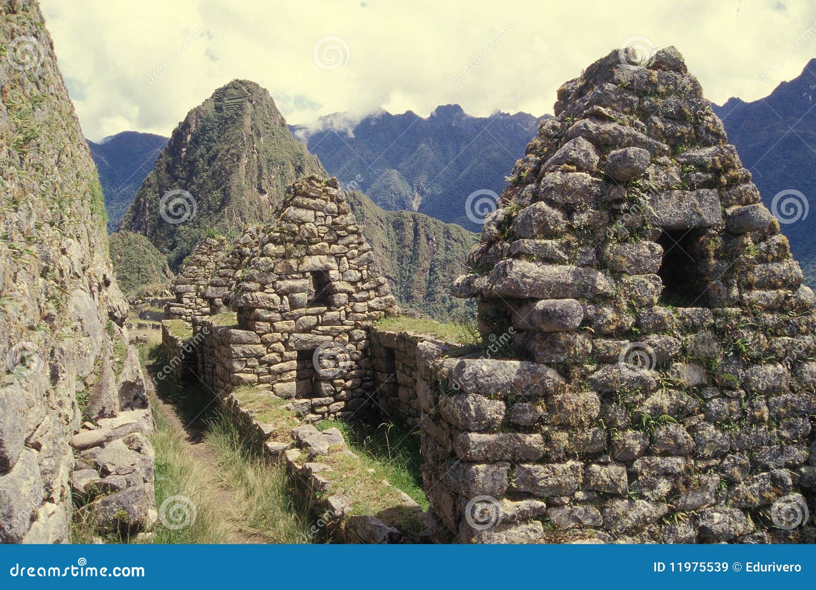 Residential Section Of Machu Picchu, Peru. Stock Image | CartoonDealer ...