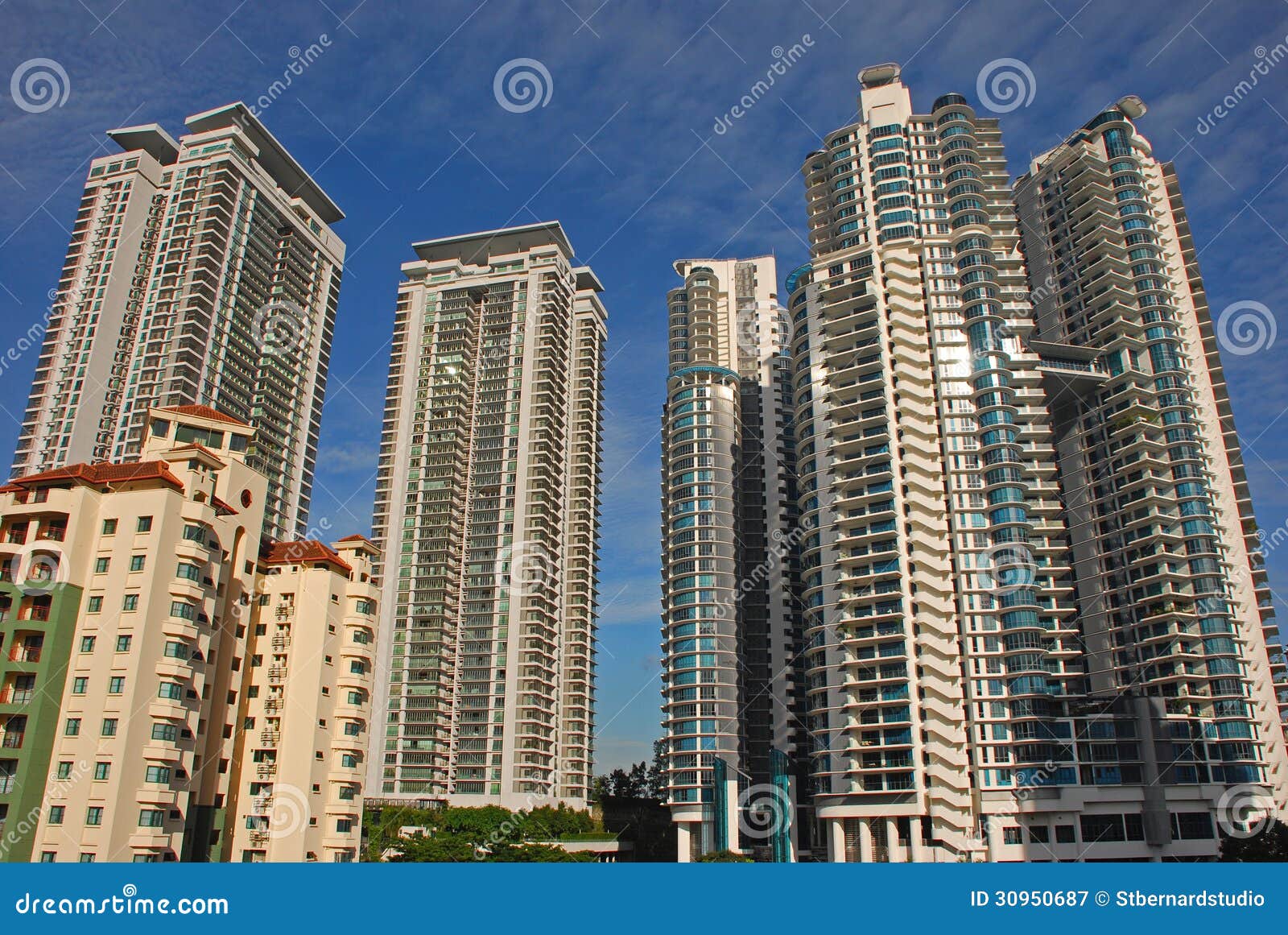 Residential Skyscraper, Old and New Development, in Mt Mont Kiara, an ...