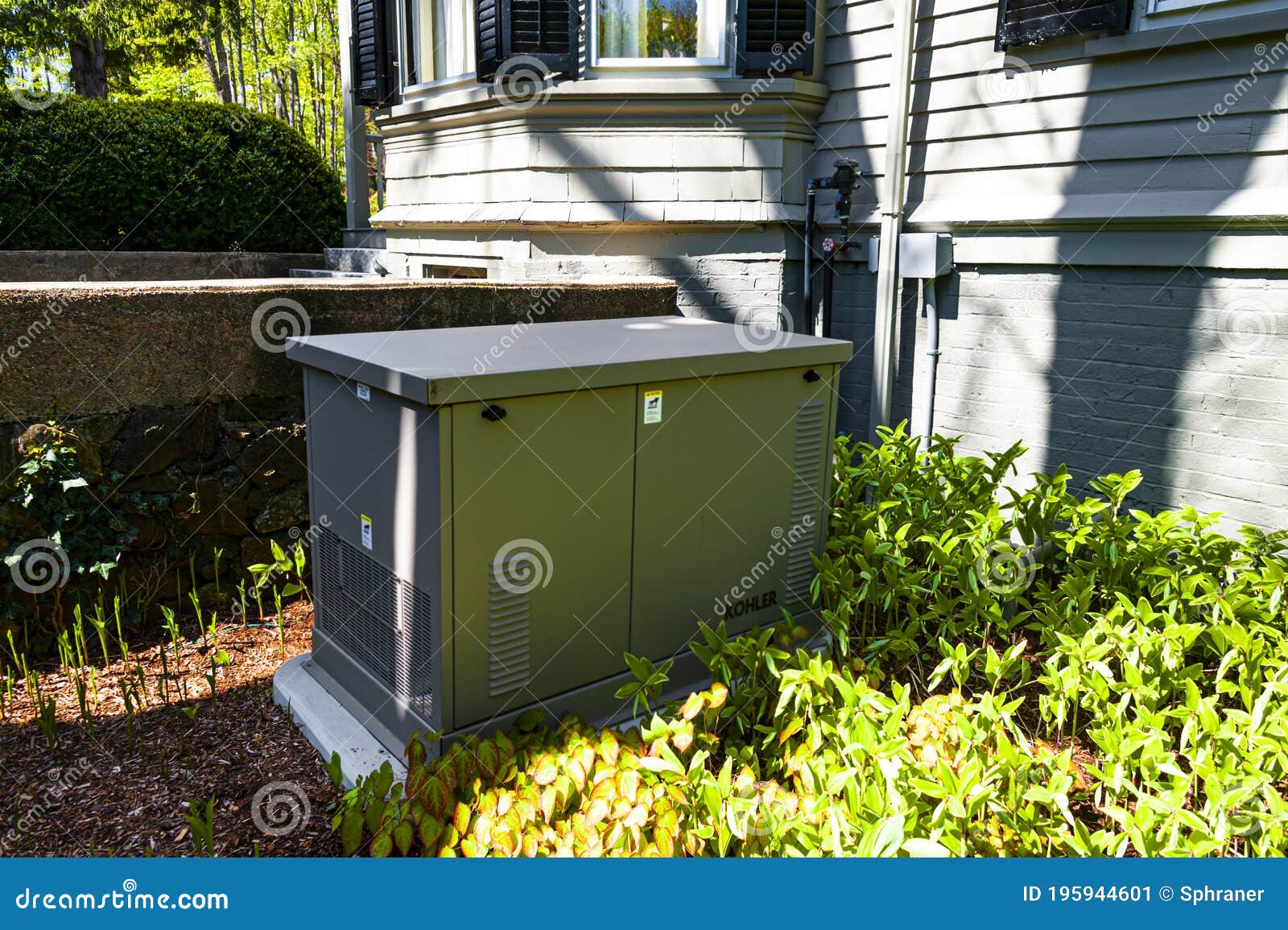 Residential Generator editorial photo. Image of fuel - 195944601