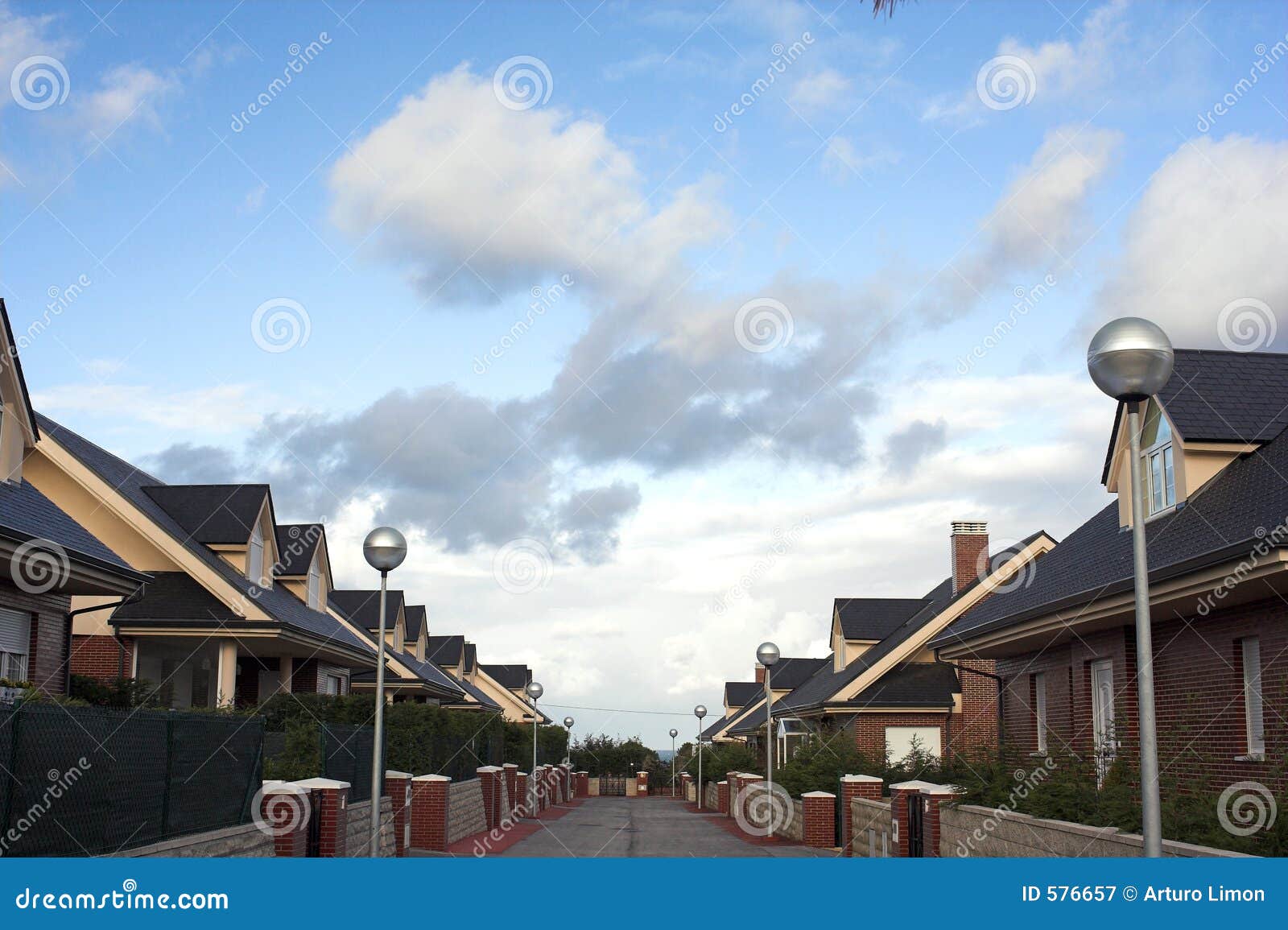 Residential street stock image. Image of home, street, residential - 576657