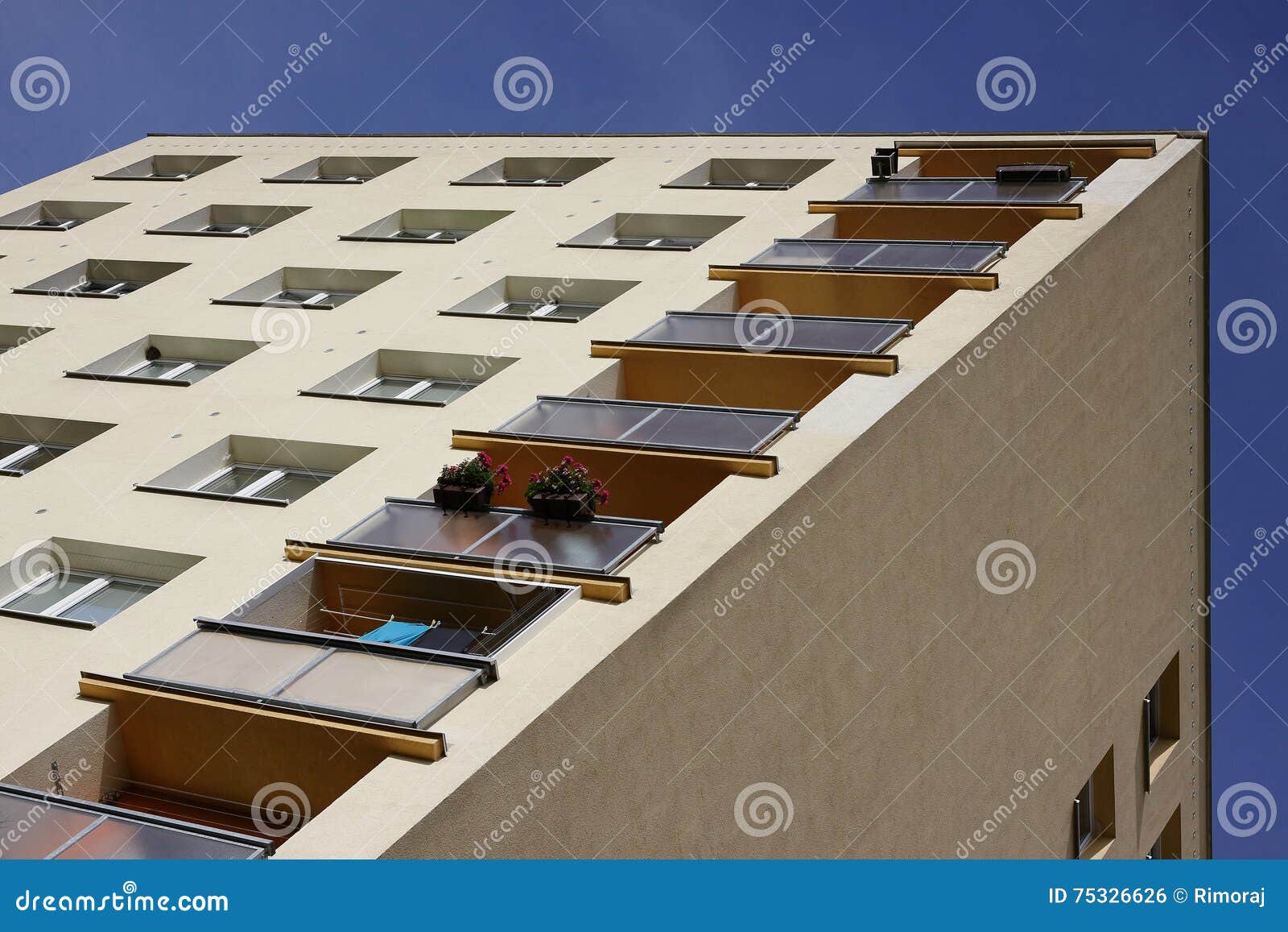 Residential tower block stock photo. Image of apartment - 75326626