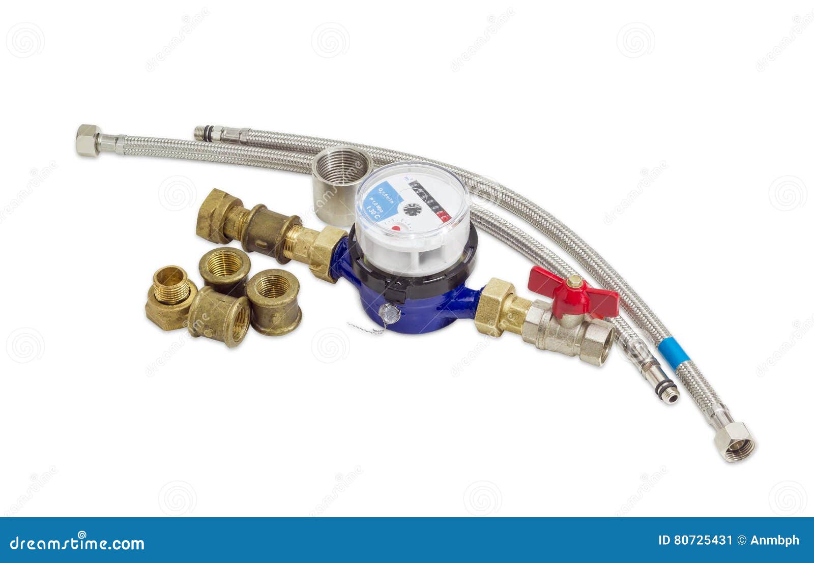 Residential Water Meter with Some Plumbing Components Stock Image ...