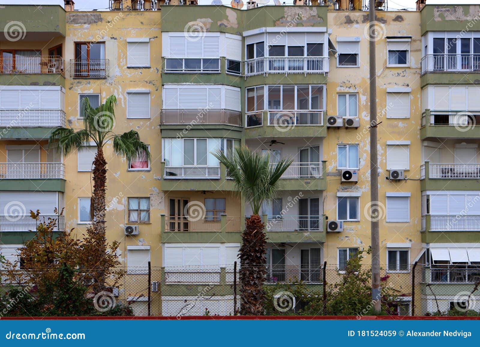 Residential Weathered Building in a Residential Area Stock Image ...