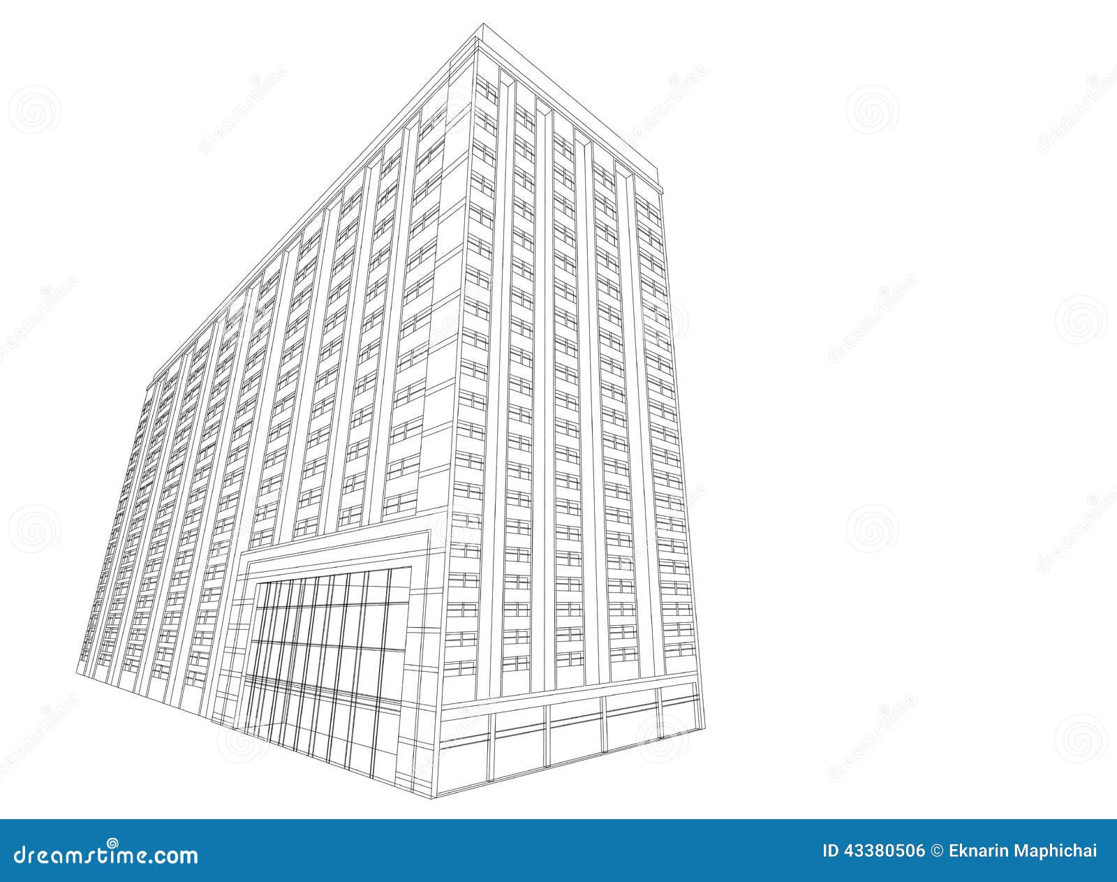 Residential Wireframe Building Stock Photography | CartoonDealer.com ...