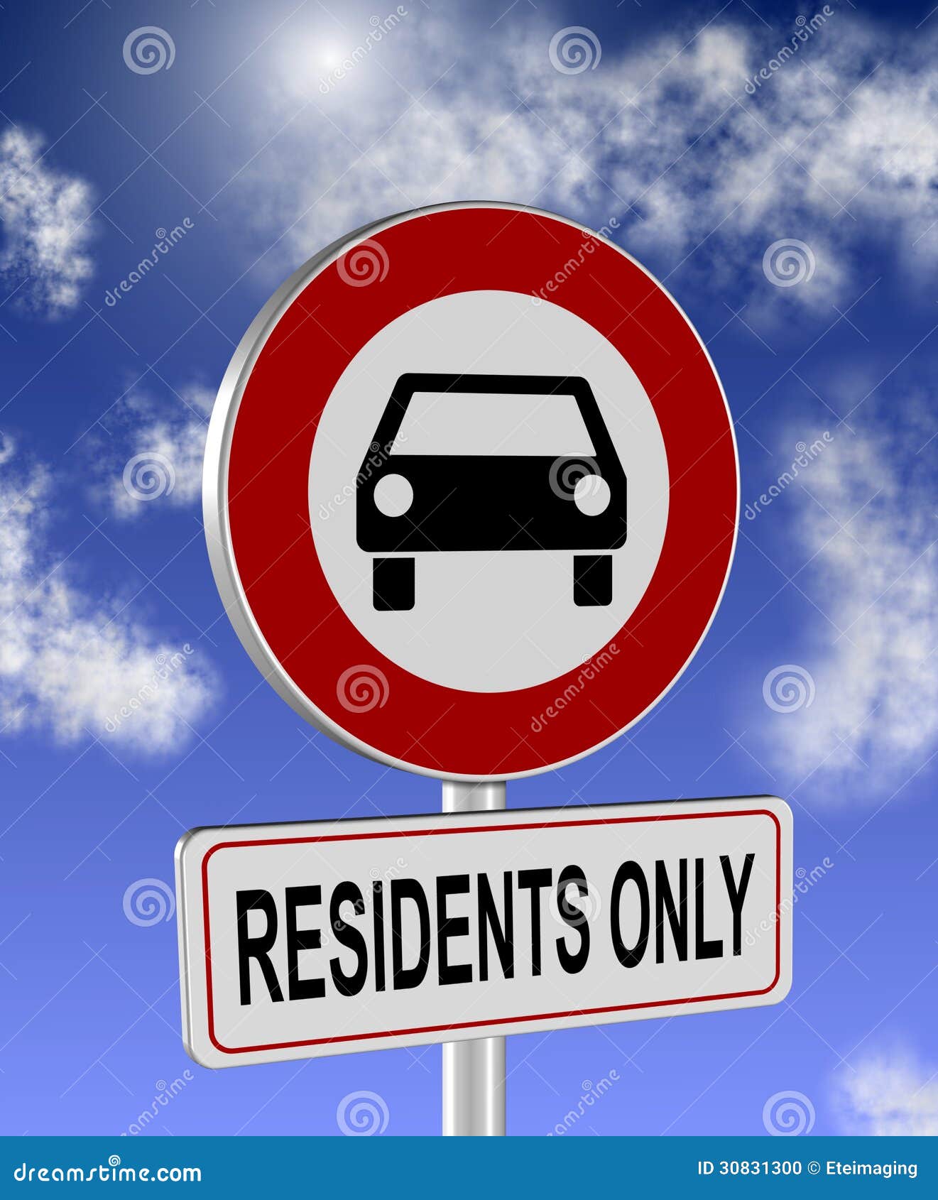 Residents only stock illustration. Illustration of attention - 30831300