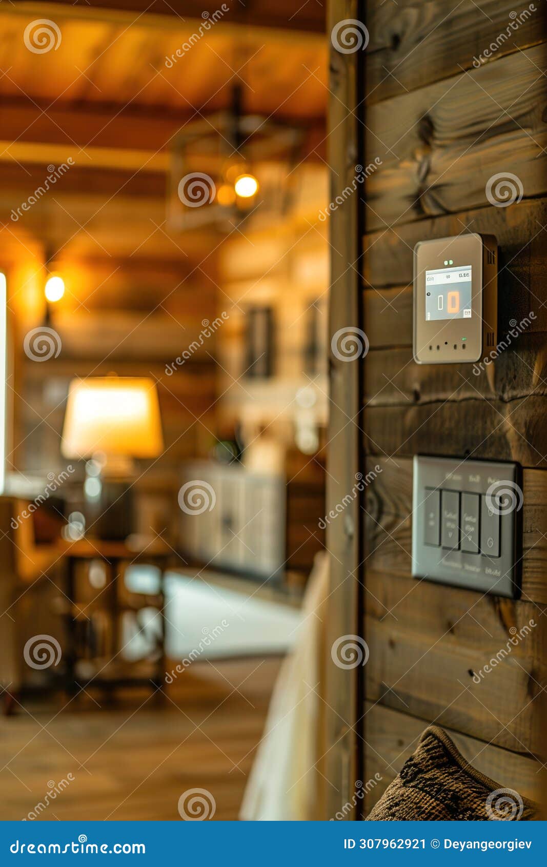 Residents in a Rustic Barn Activate Smart Lighting and Security Systems ...