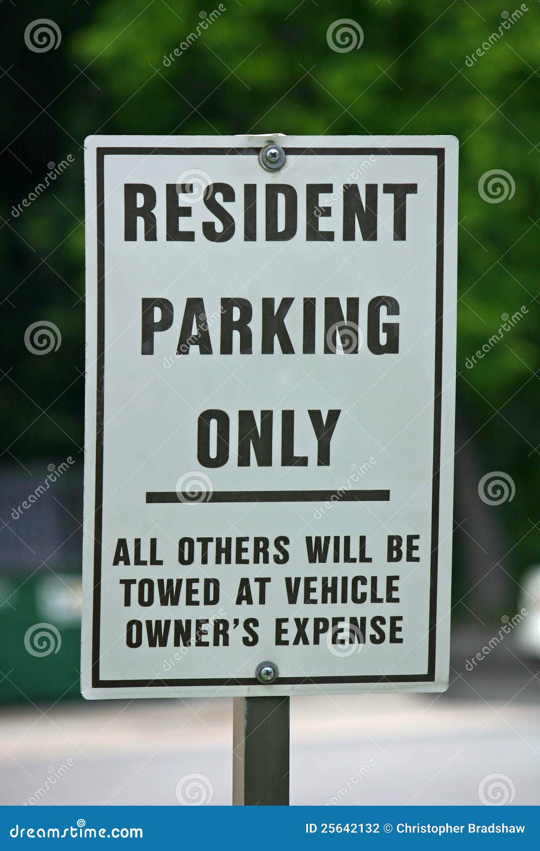 Residents only Sign stock photo. Image of instruction - 25642132