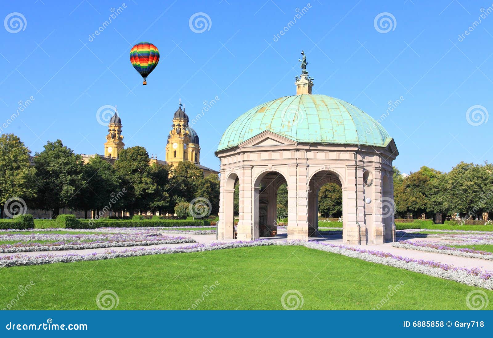 The Residenz and Odeonsplatz in Munich Stock Photo - Image of ...