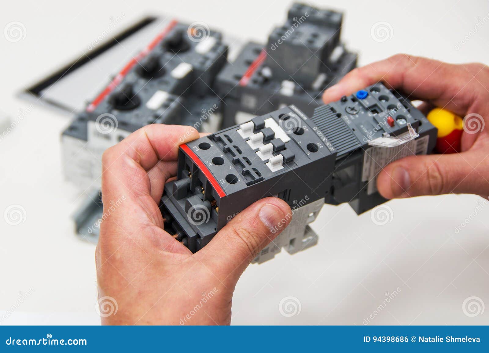 Residual current devices stock photo. Image of breaker - 94398686
