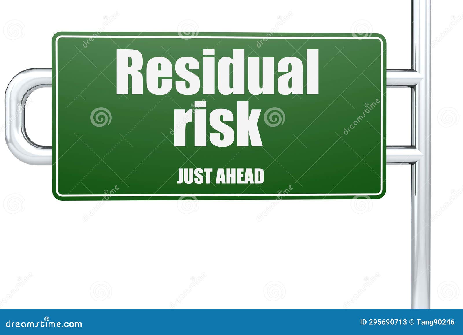 Residual Risk Word on Green Road Sign Stock Illustration - Illustration ...