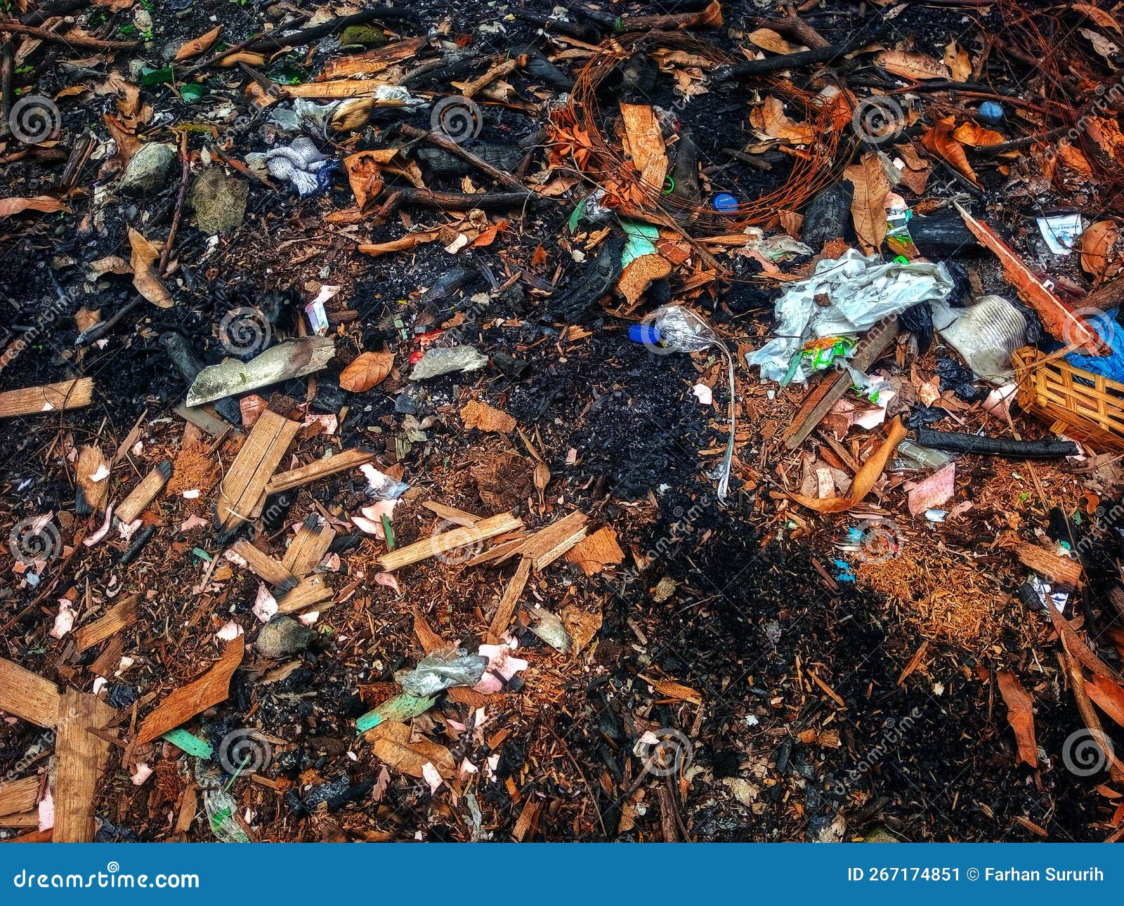 Residue from Burning Dry Waste Stock Image - Image of abstract, burning ...