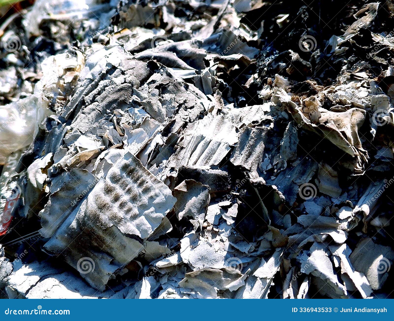Residue from Burning Paper and Cardboard Waste Stock Image - Image of ...