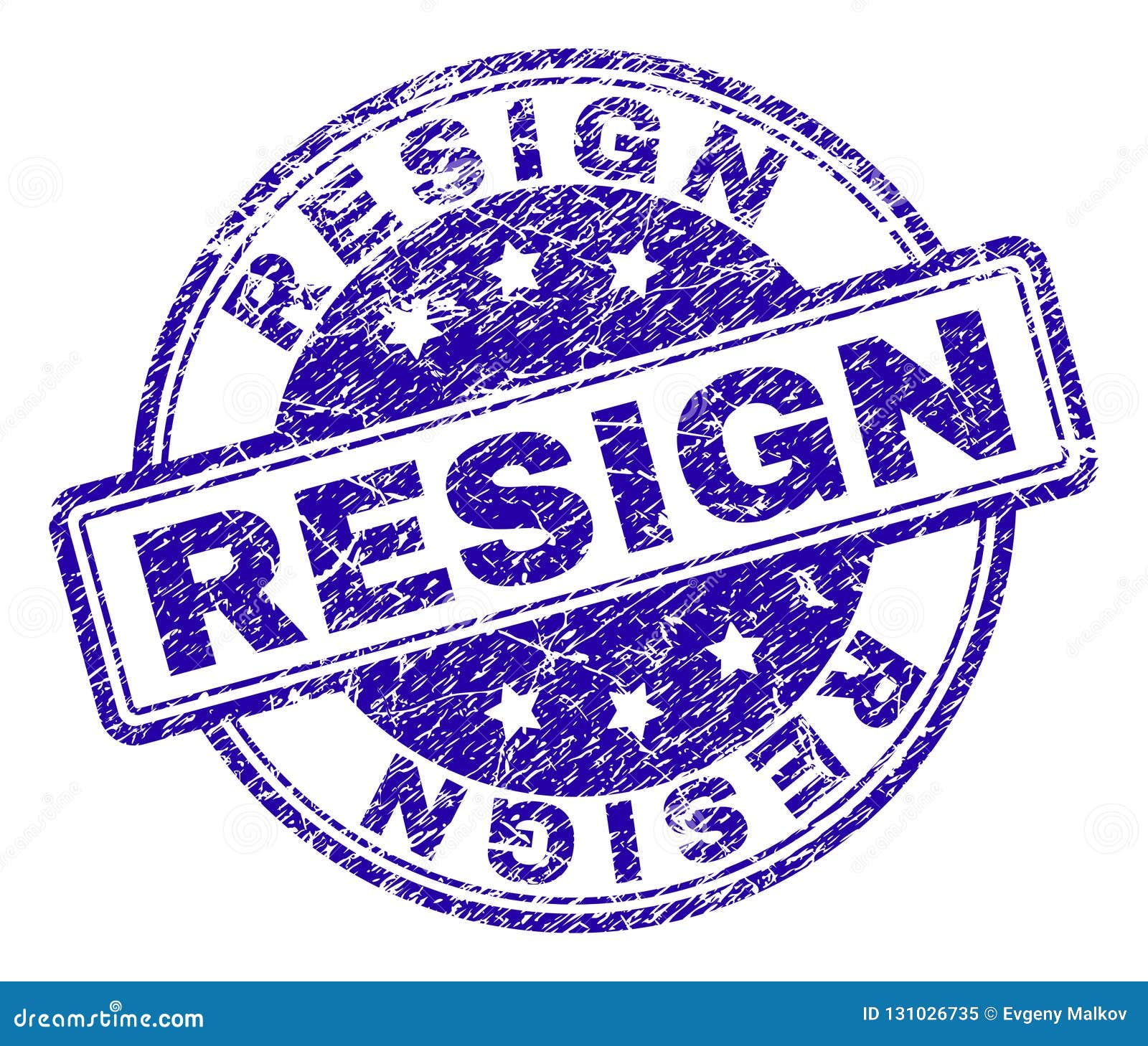 Grunge Textured RESIGN Stamp Seal Stock Vector - Illustration of print ...