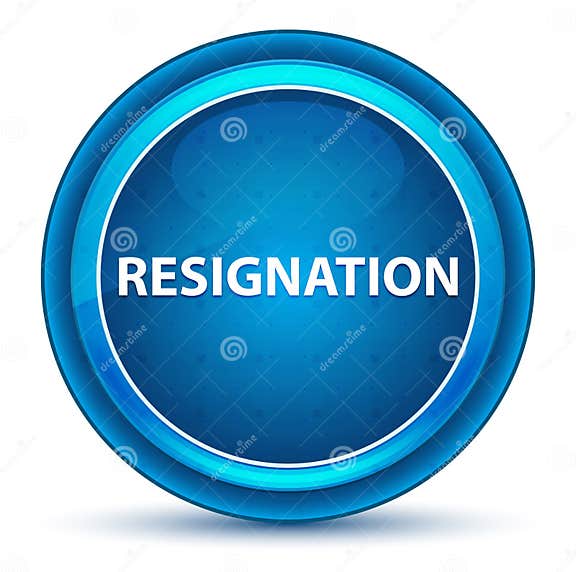Resignation Eyeball Blue Round Button Stock Illustration - Illustration ...