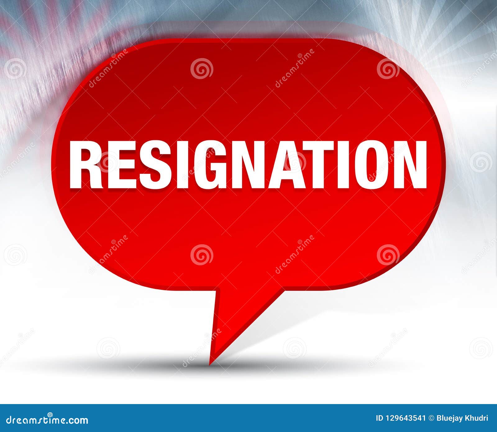 Resignation Red Bubble Background Stock Illustration - Illustration of ...