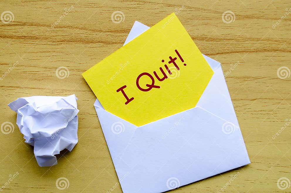 Resignation Letter in an Envelop with I Quit Text. Resignation Concept ...