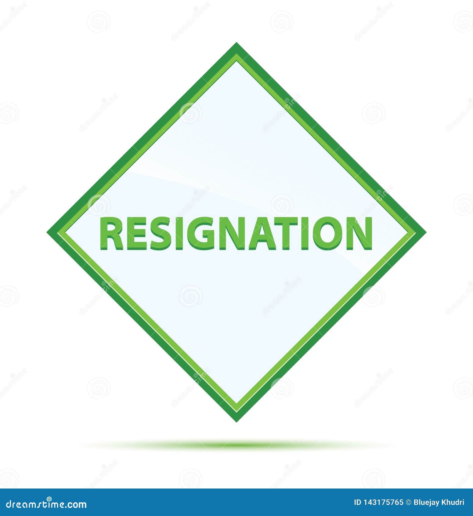 Resignation Modern Abstract Green Diamond Button Stock Illustration ...