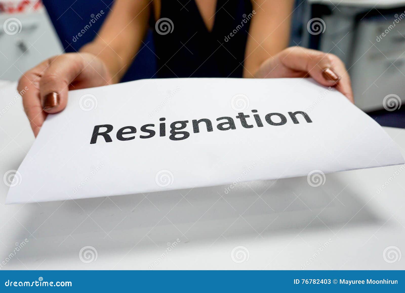 Resignation paper stock image. Image of desk, boss, leaving - 76782403