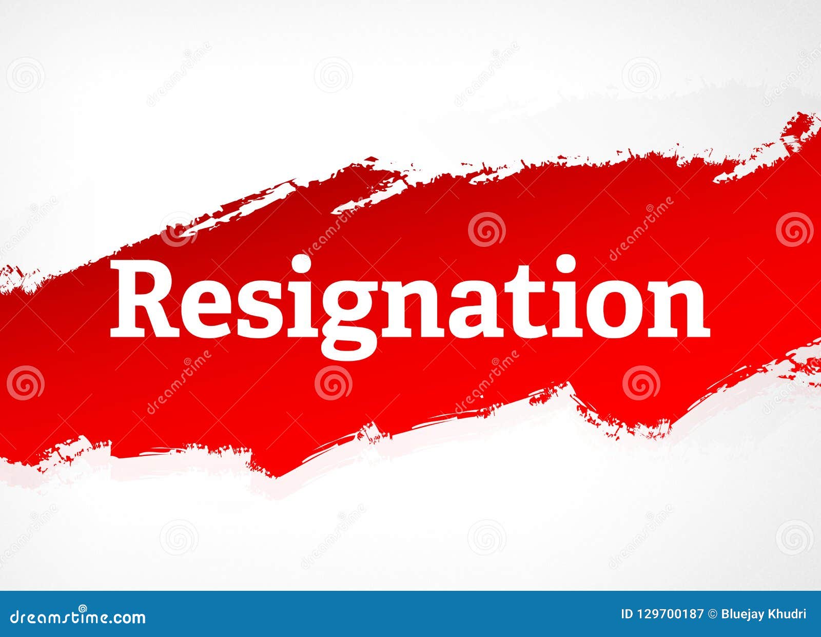 Resignation Red Brush Abstract Background Illustration Stock ...