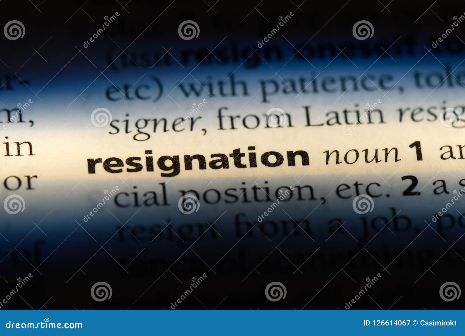 Resignation stock image. Image of english, closeup, info - 126614067