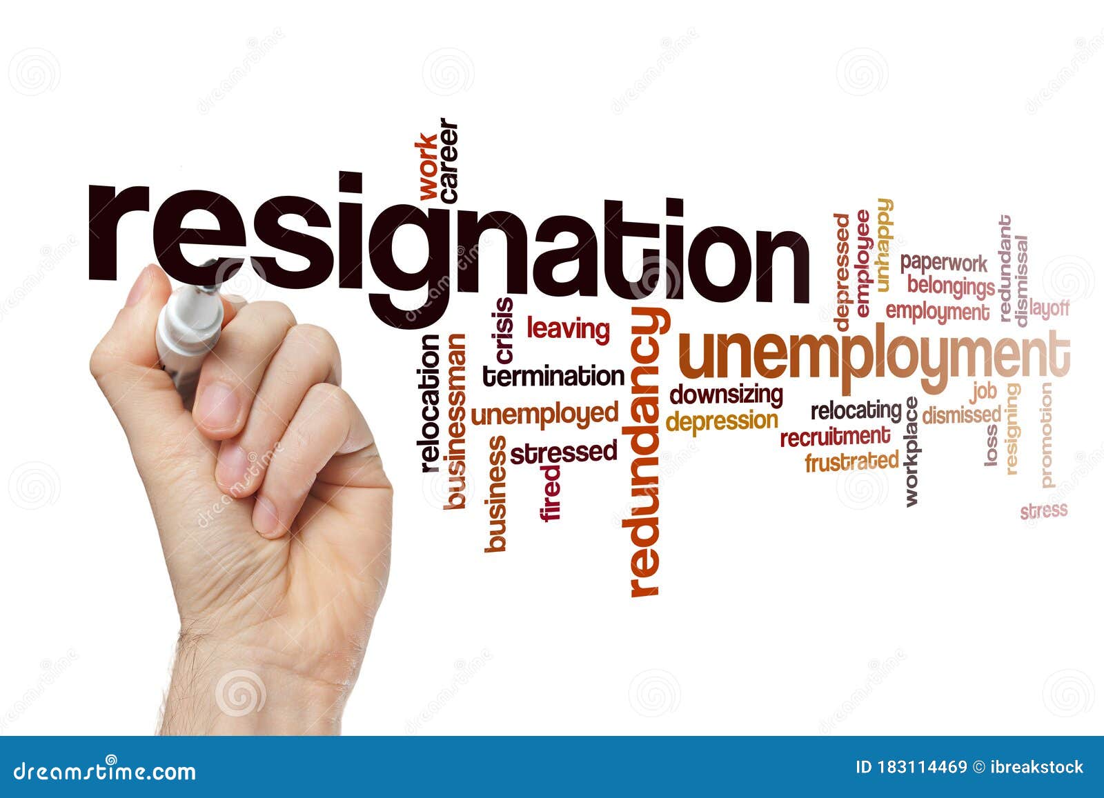 Resignation Word Cloud Concept Stock Illustration - Illustration of ...