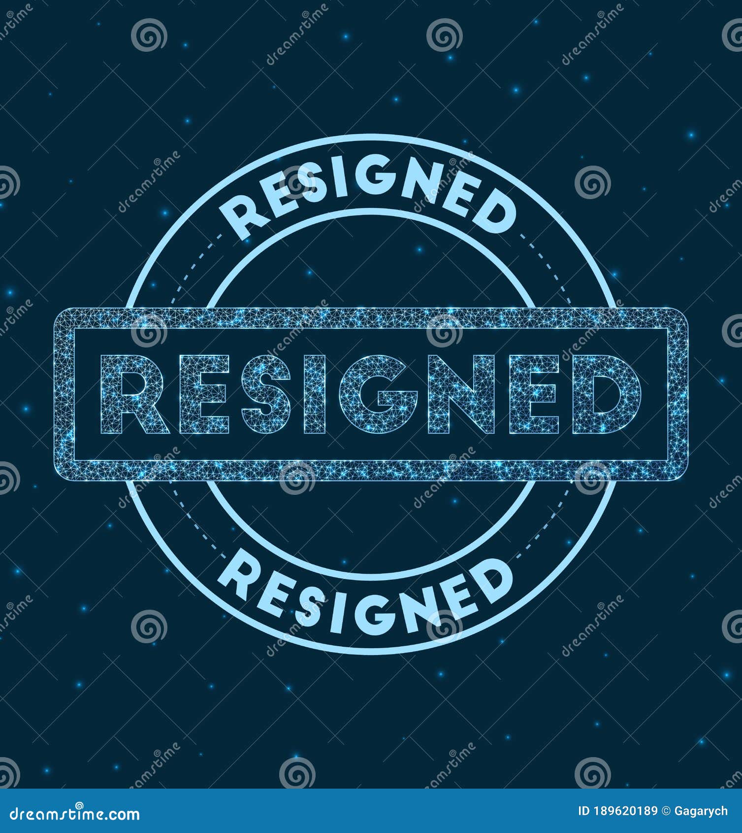 Resignation Round Blue Push Button Royalty-Free Stock Photography ...