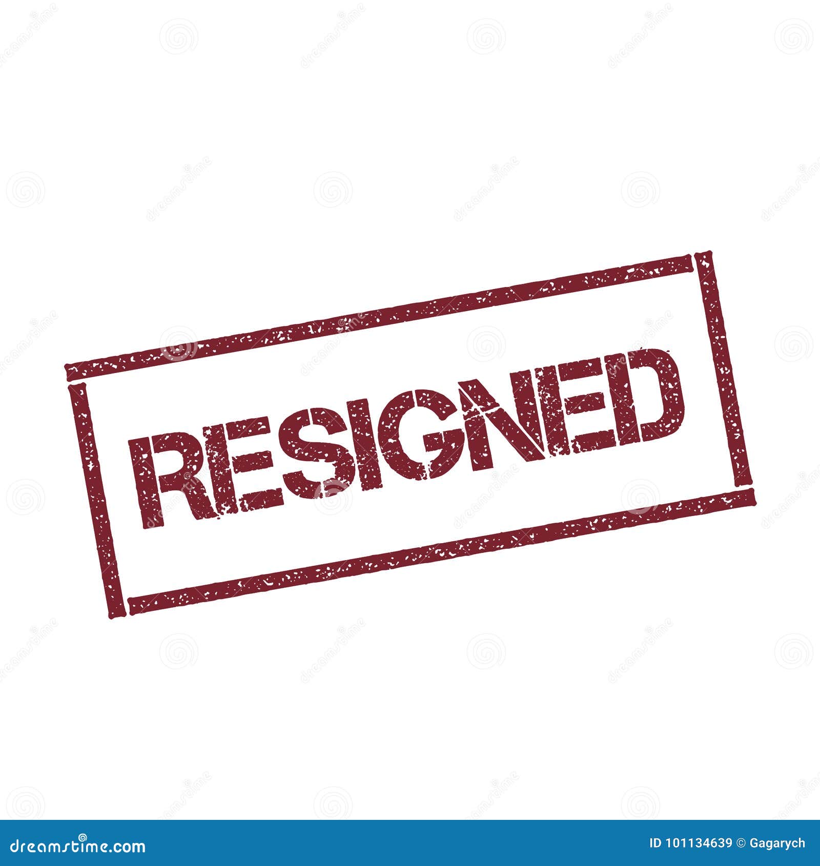 Resigned Rectangular Stamp. Stock Vector - Illustration of splatter ...