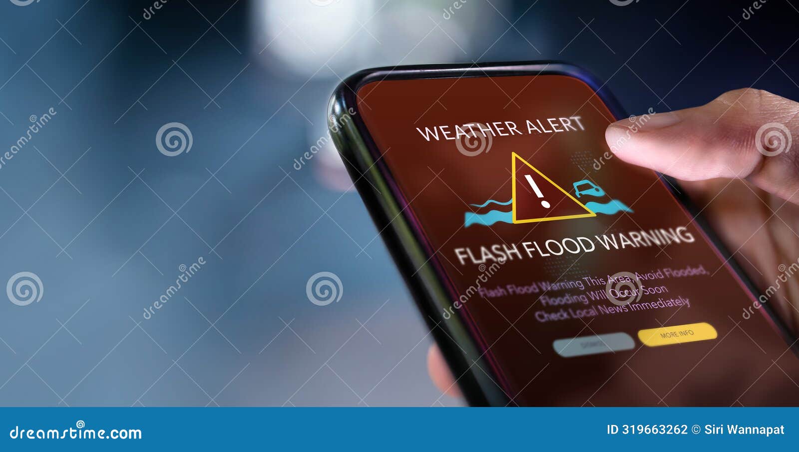 Flood Warning Sign Stock Photography | CartoonDealer.com #193594838