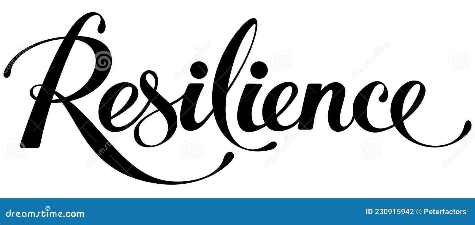 Resilience - Custom Calligraphy Text Stock Vector - Illustration of ...