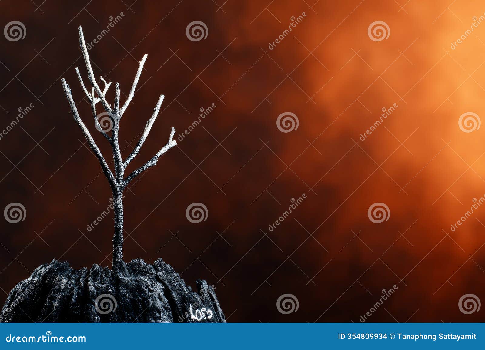 Resilience after Fire a Lone Tree Charred Earth Rebirth Hope Survival ...