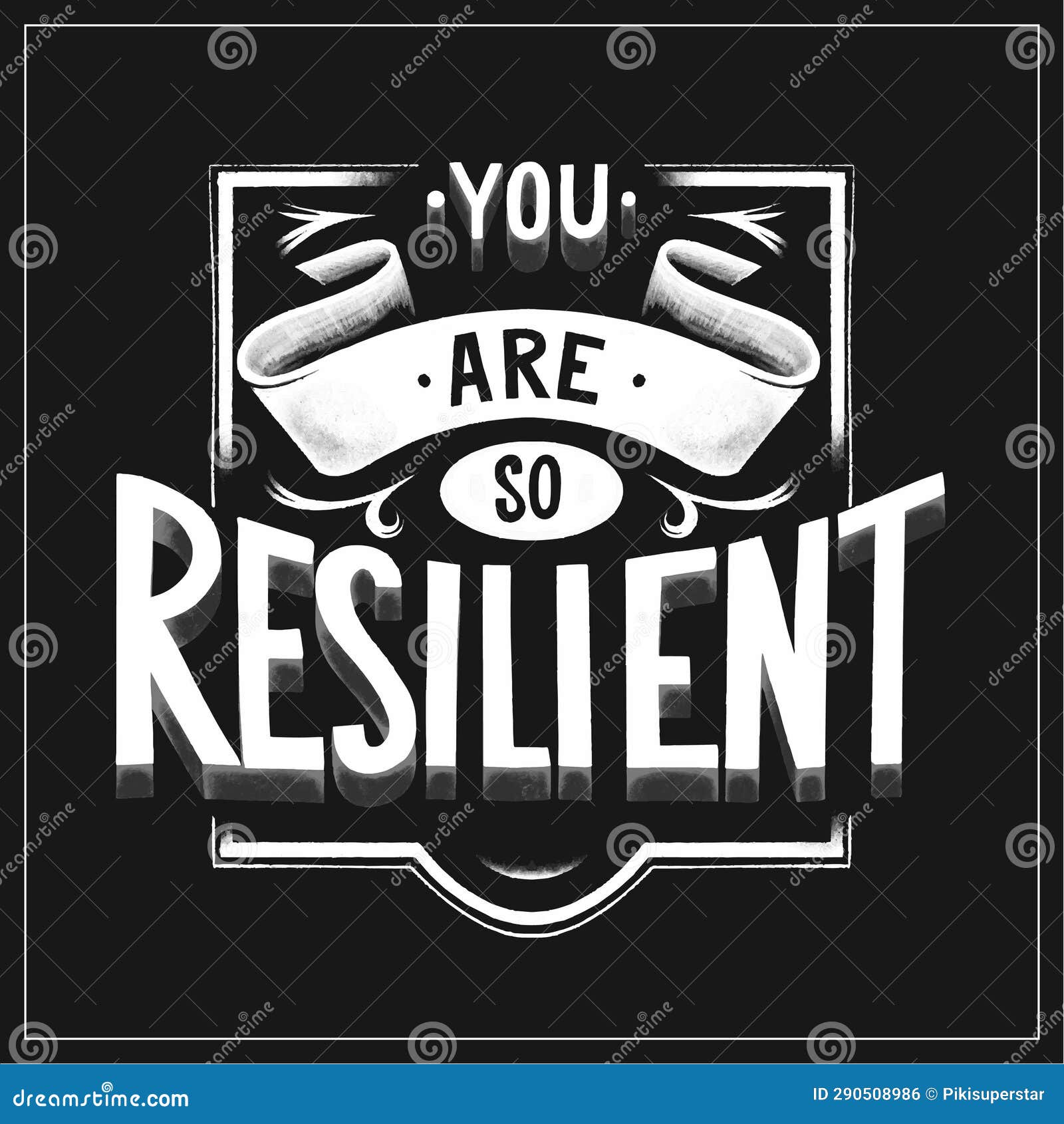Resilience lettering stock vector. Illustration of positive - 290508986