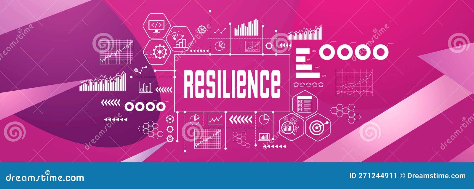 Resilience Theme on Geometric Pattern Background Stock Image - Image of ...