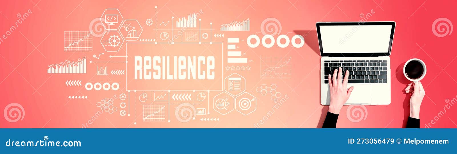 Resilience Theme with Person Using a Laptop Stock Image - Image of ...