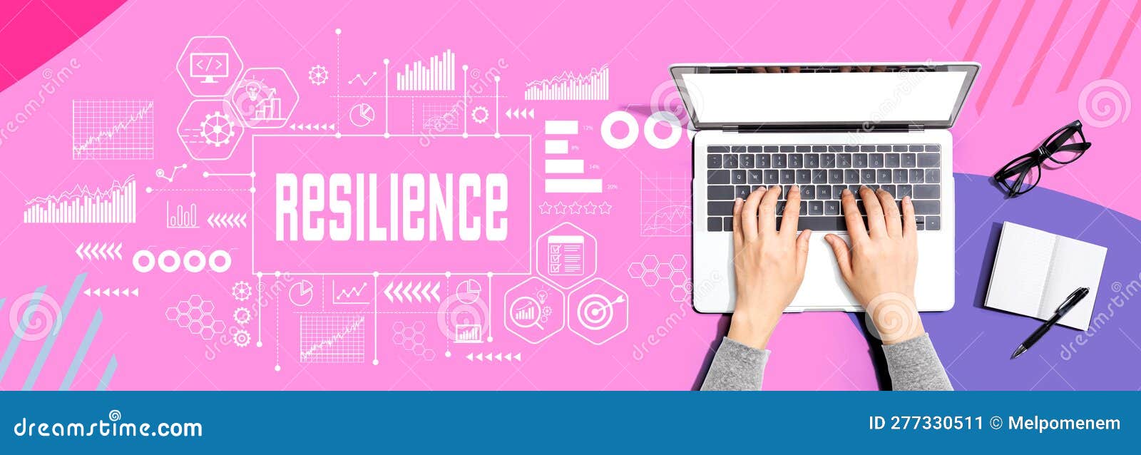 Resilience Theme with Person Using a Laptop Stock Image - Image of ...