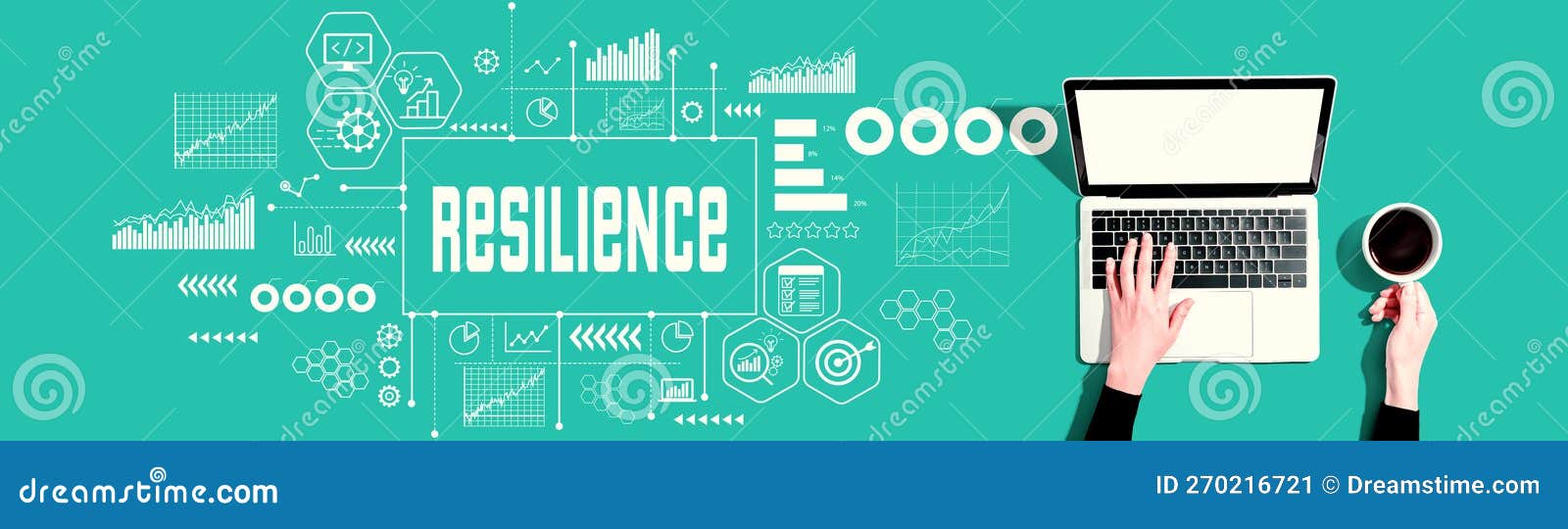 Resilience Theme with Person Using a Laptop Stock Image - Image of idea ...