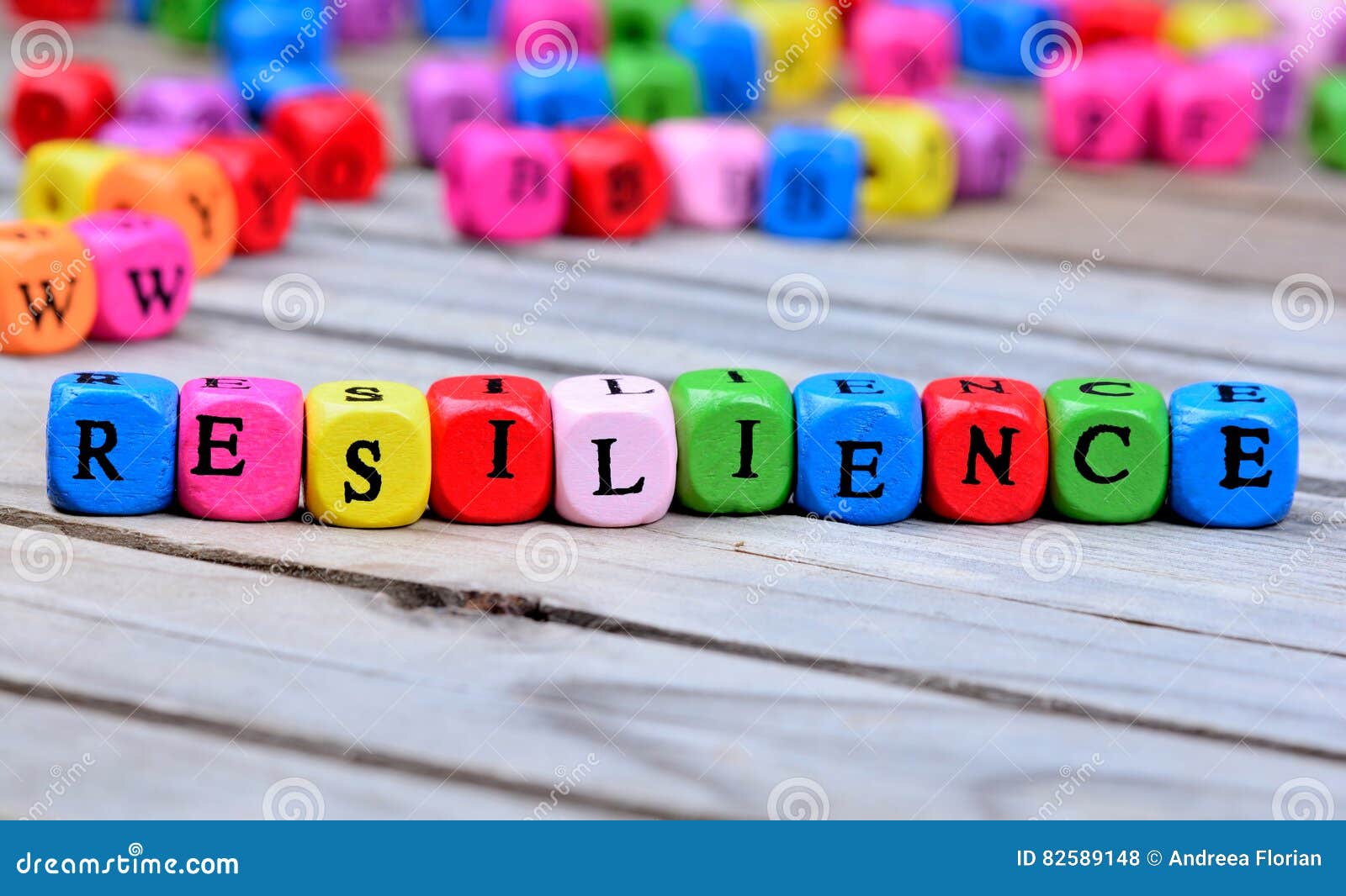 Resilience word on table stock photo. Image of cause - 82589148
